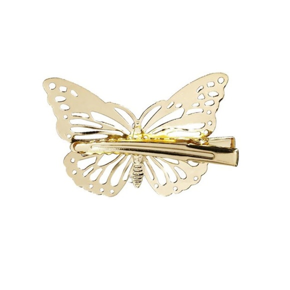 Star Posh | Accessories | 2 Gold Butterfly Hair Clip | Poshmark